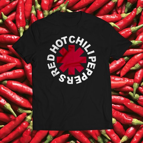 Gildan | Shirts | Rhcp Red Hot Logo Black Band Tee | Poshmark